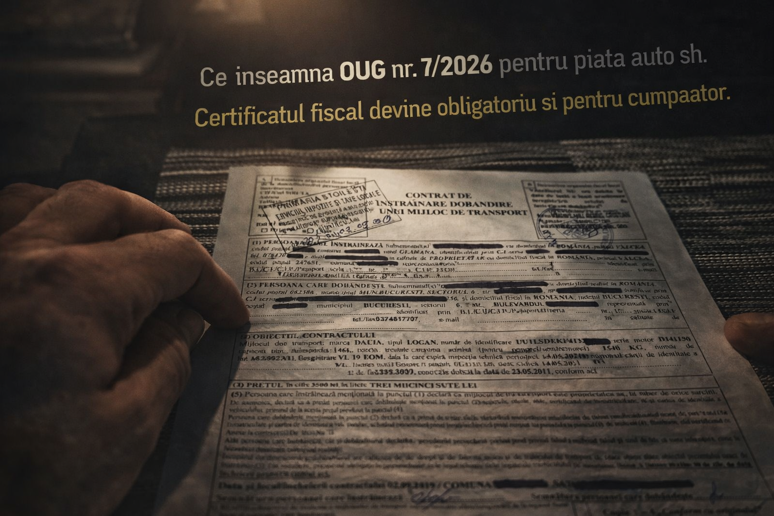 Certificatul fiscal devine obligatoriu și pentru cumpărător 2026